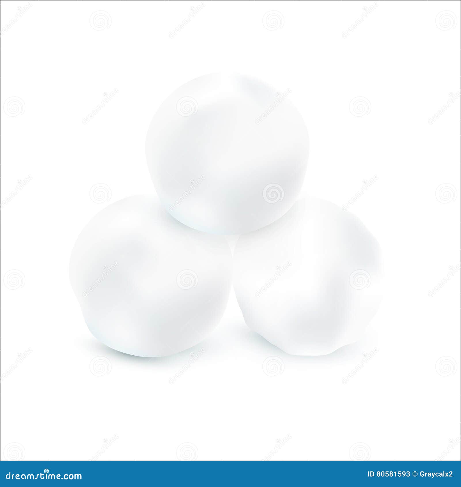 Snowball Isolated on White Background Stock Vector - Illustration of ...