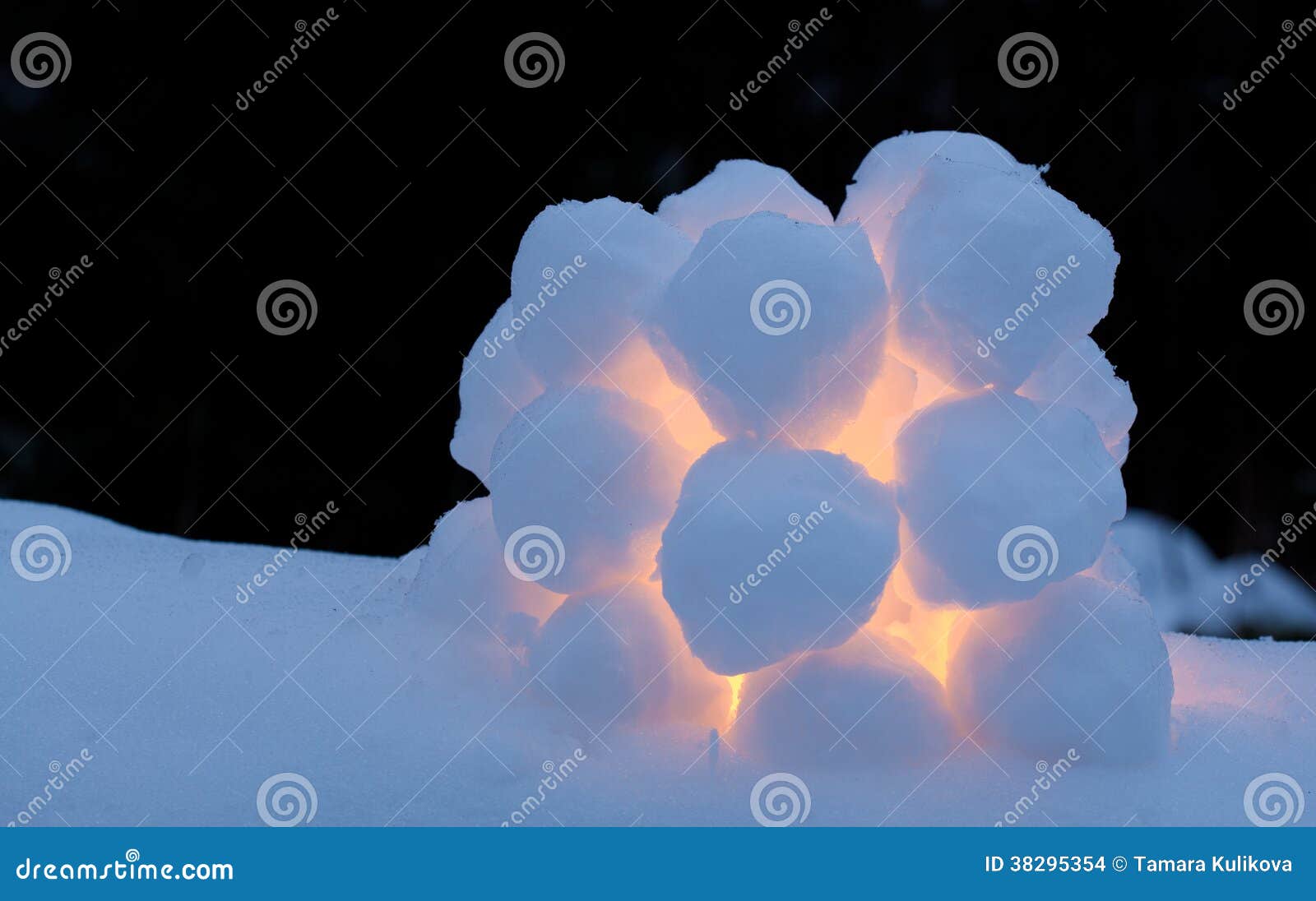 Snowball lantern stock photo. Image of small, lantern - 38295354