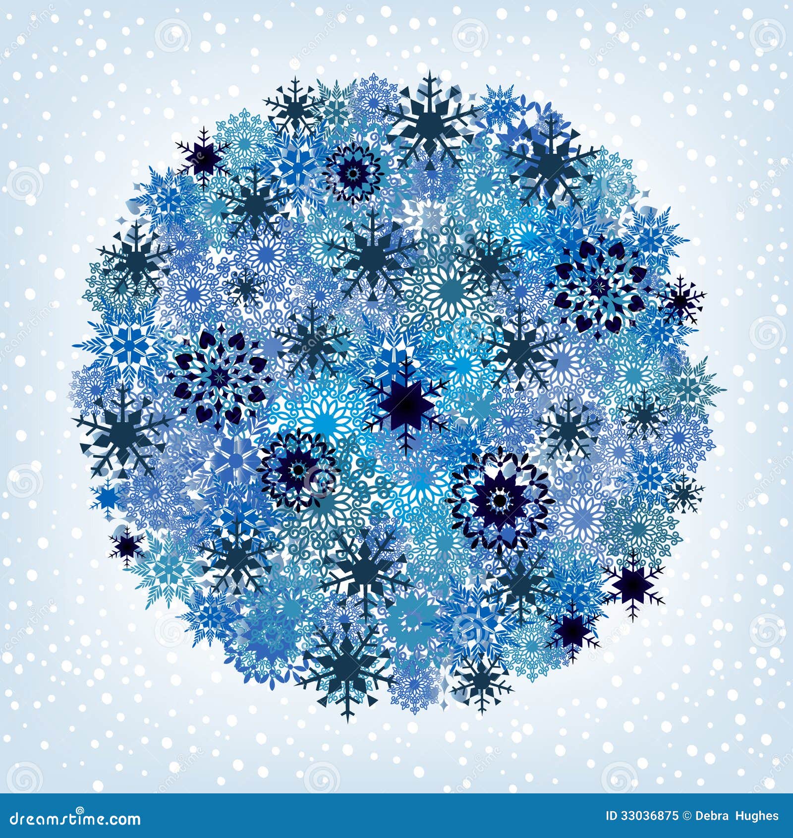 Snowball stock vector. Illustration of snowflake, abstract - 33036875