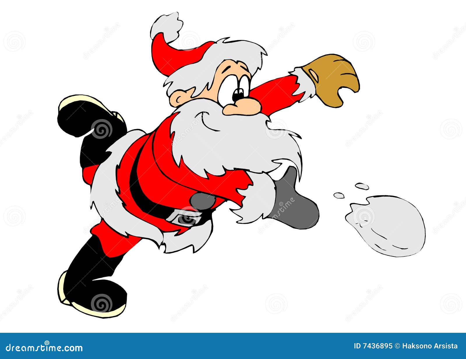 Snowball santa stock illustration. Illustration of joke - 7436895