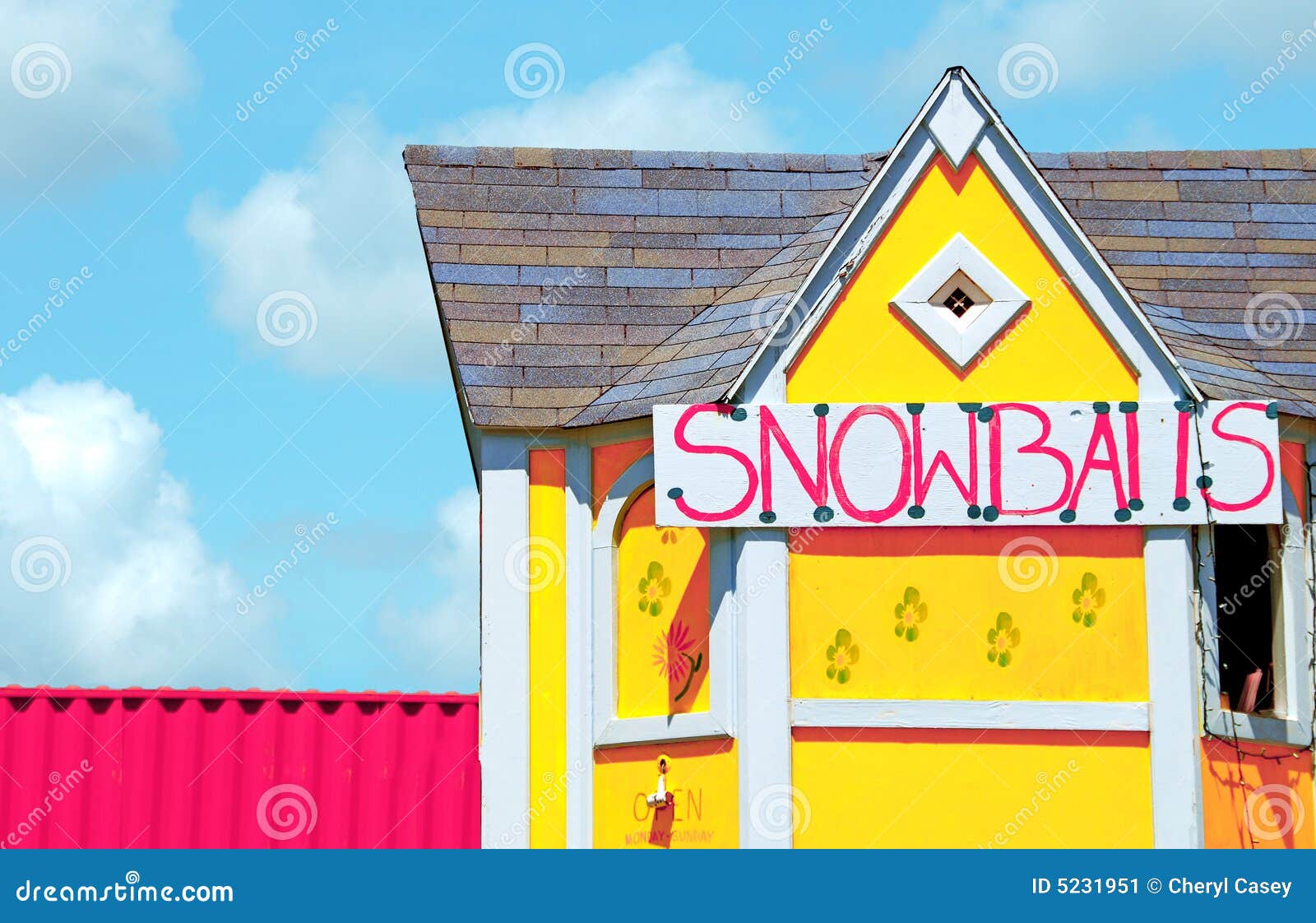Snowball Shack stock image. Image of tourism, shabby, summer - 5231951