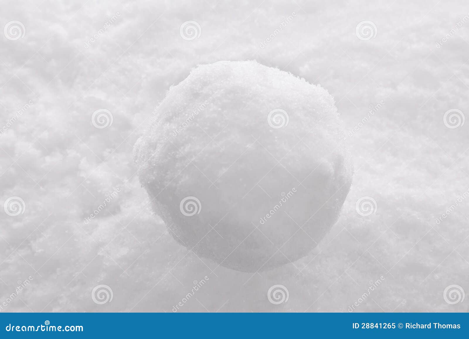 Snowball on Snow Background. Stock Image - Image of round, copyspace ...