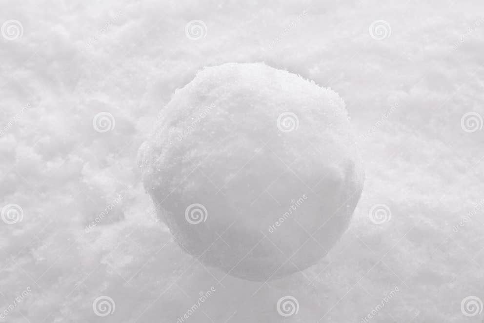 Snowball on Snow Background. Stock Image - Image of round, copyspace ...