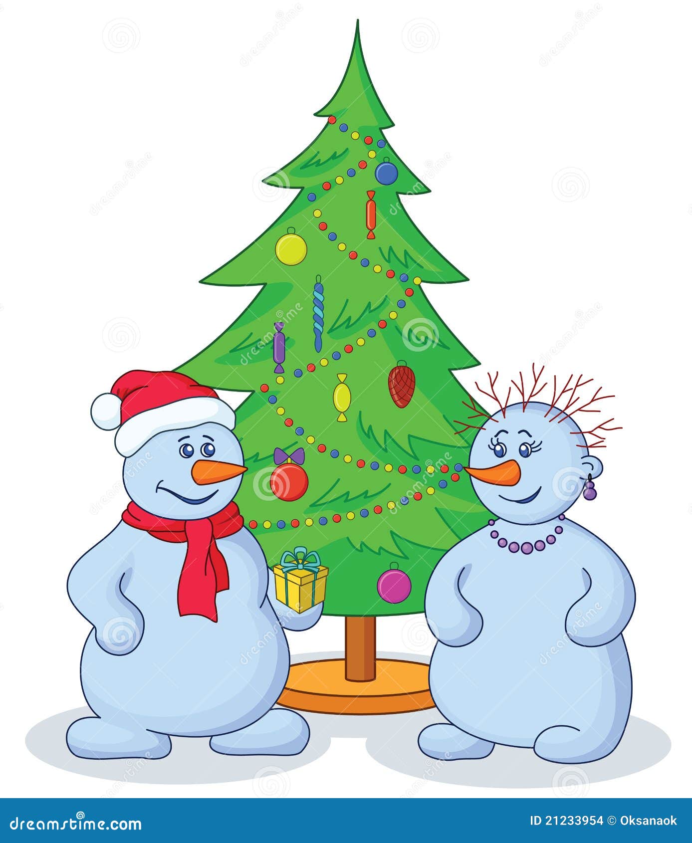 Snowballs and Christmas Tree Stock Vector - Illustration of nature ...