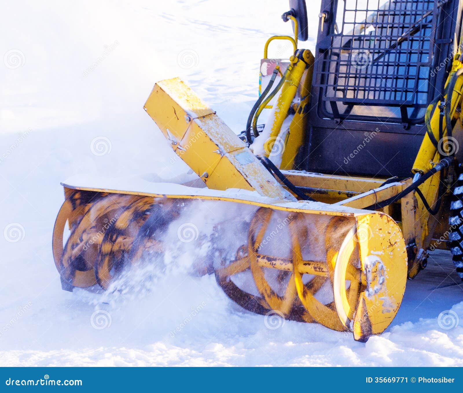 Snowblower stock image. Image of city, plow, truck, blizzard - 35669771