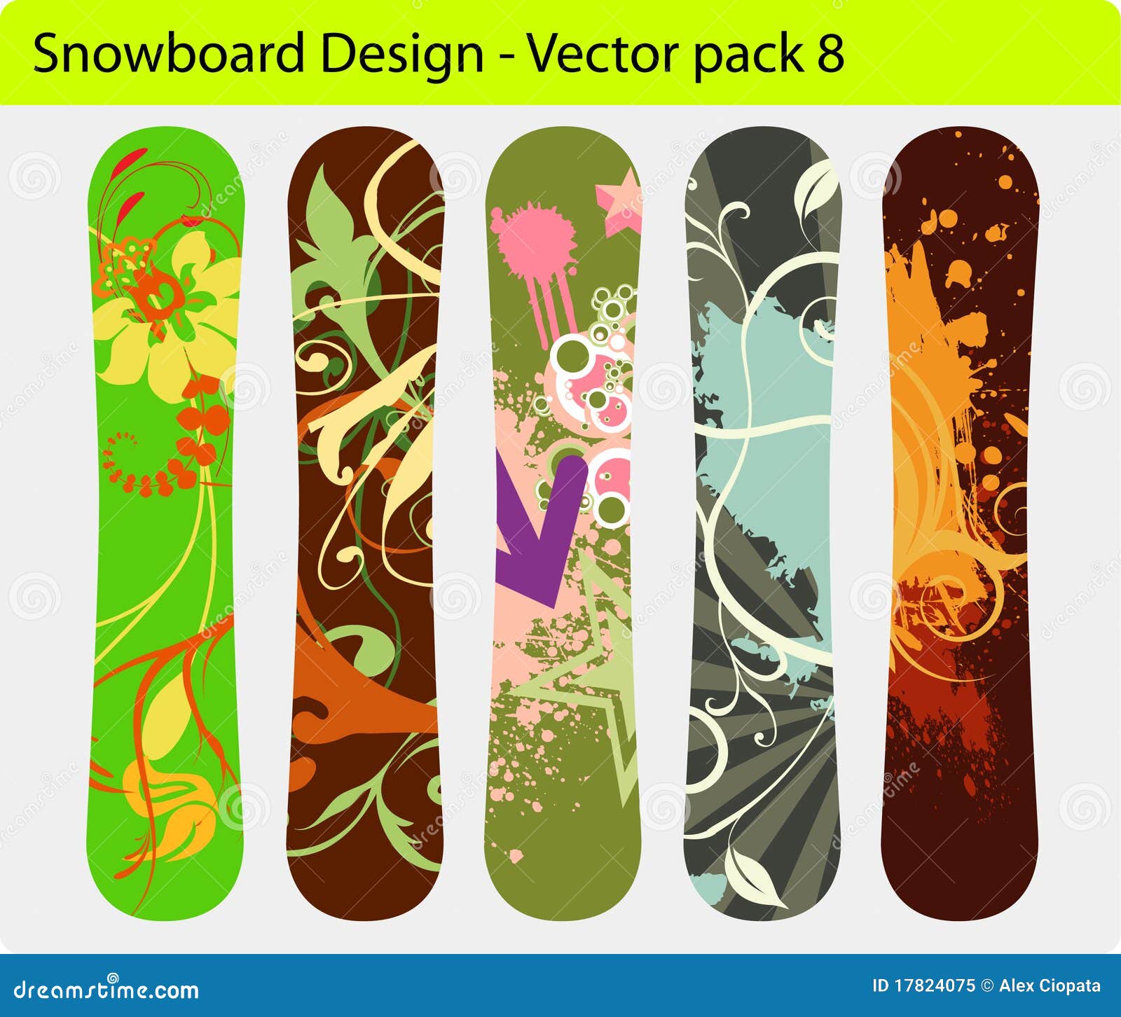 Snowboard design stock vector. Illustration of freeze - 17824075