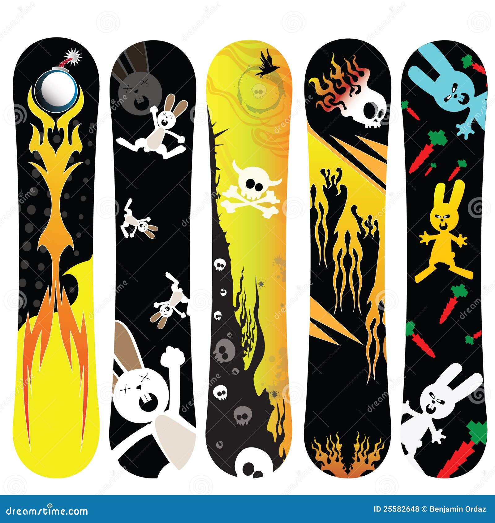 Skull On Fire With Flames Illustration In White Background Stock Photo ...