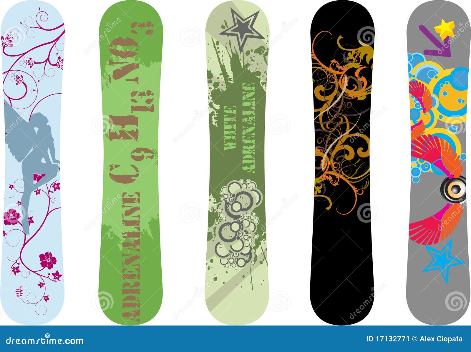 Snowboard designs stock vector. Illustration of bubble - 17132771