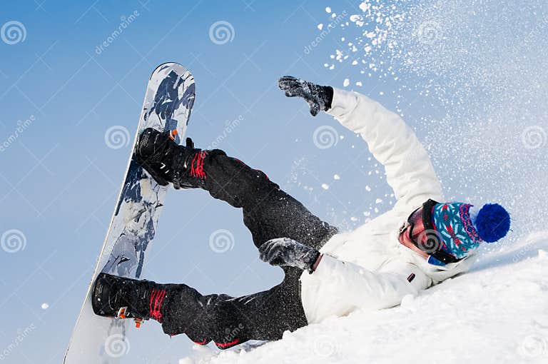 Snowboard extreme falling stock photo. Image of boarder - 18176374