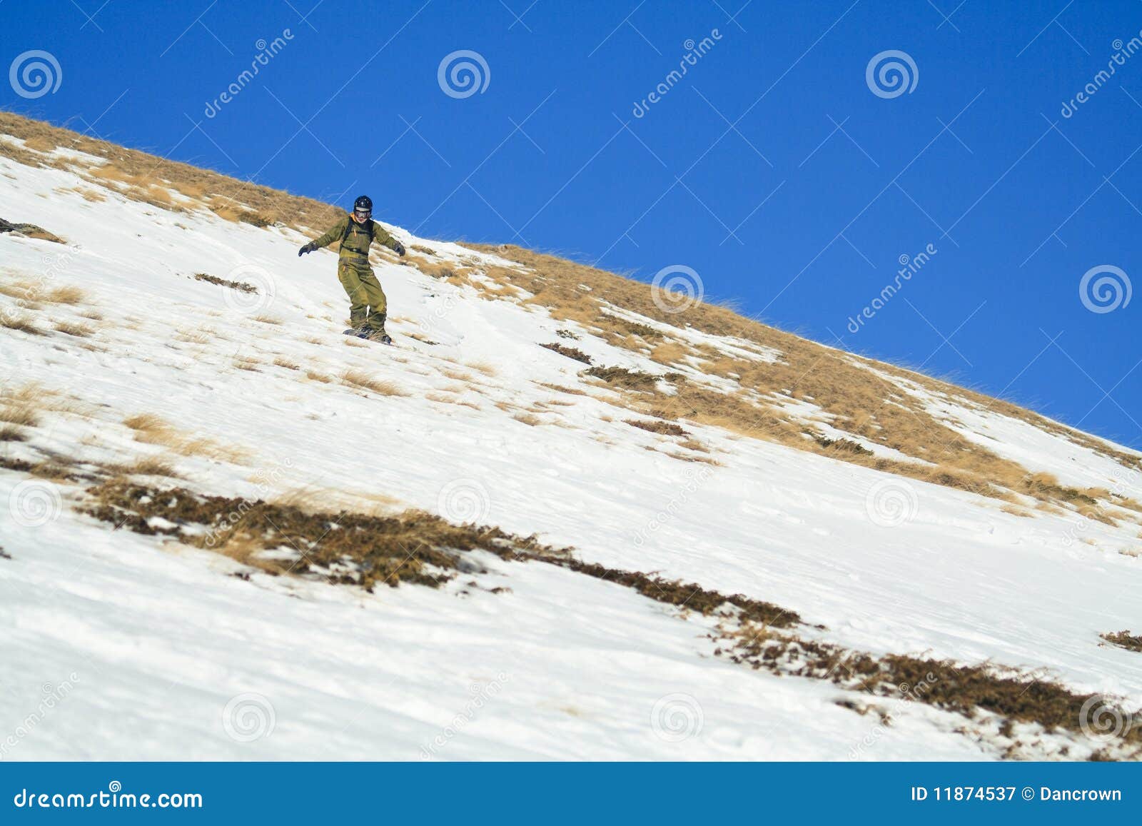 Snowboard Freeride on the Slope Mountain Cheget. Stock Image - Image of ...