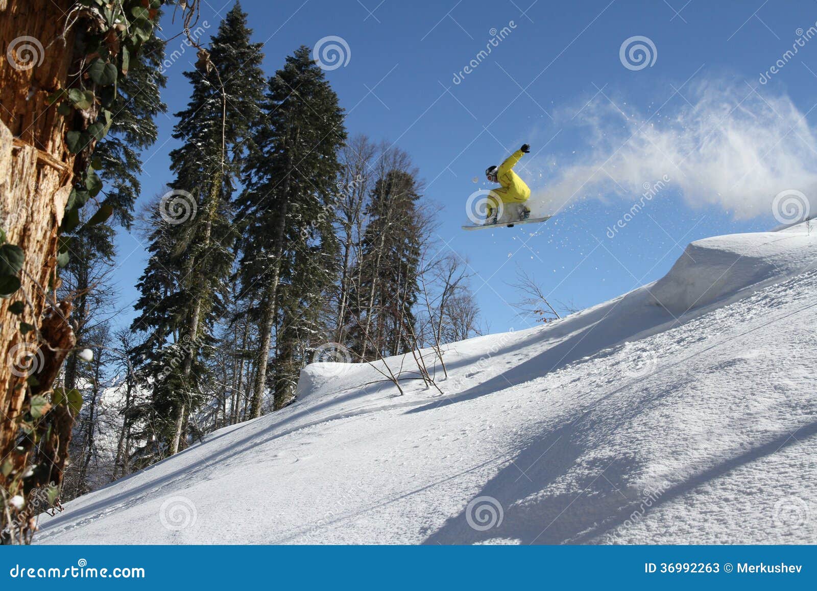 Snowboard freerider stock image. Image of outdoor, moving - 36992263