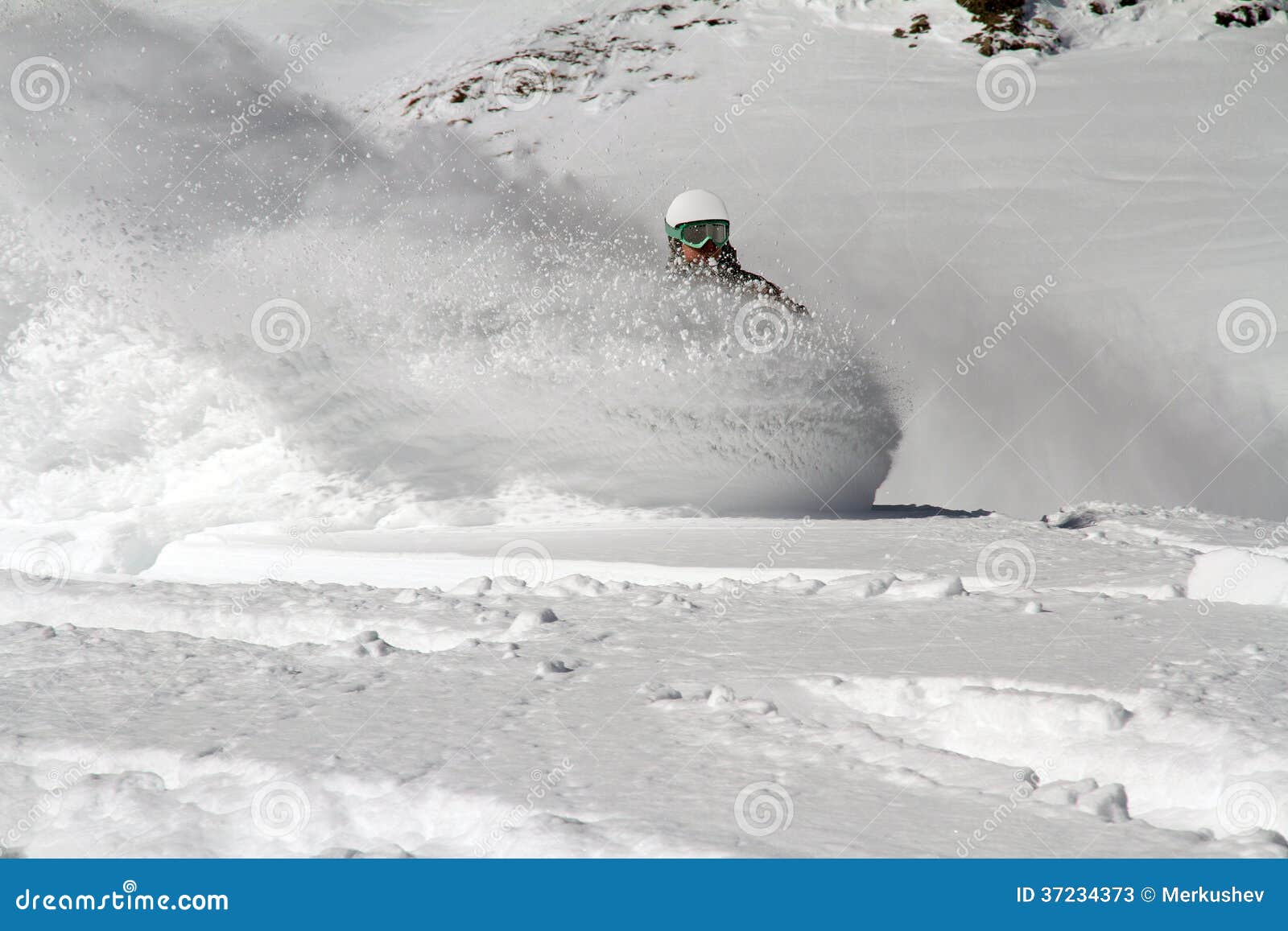 Snowboard freerider stock image. Image of lifestyle, snowboarder - 37234373