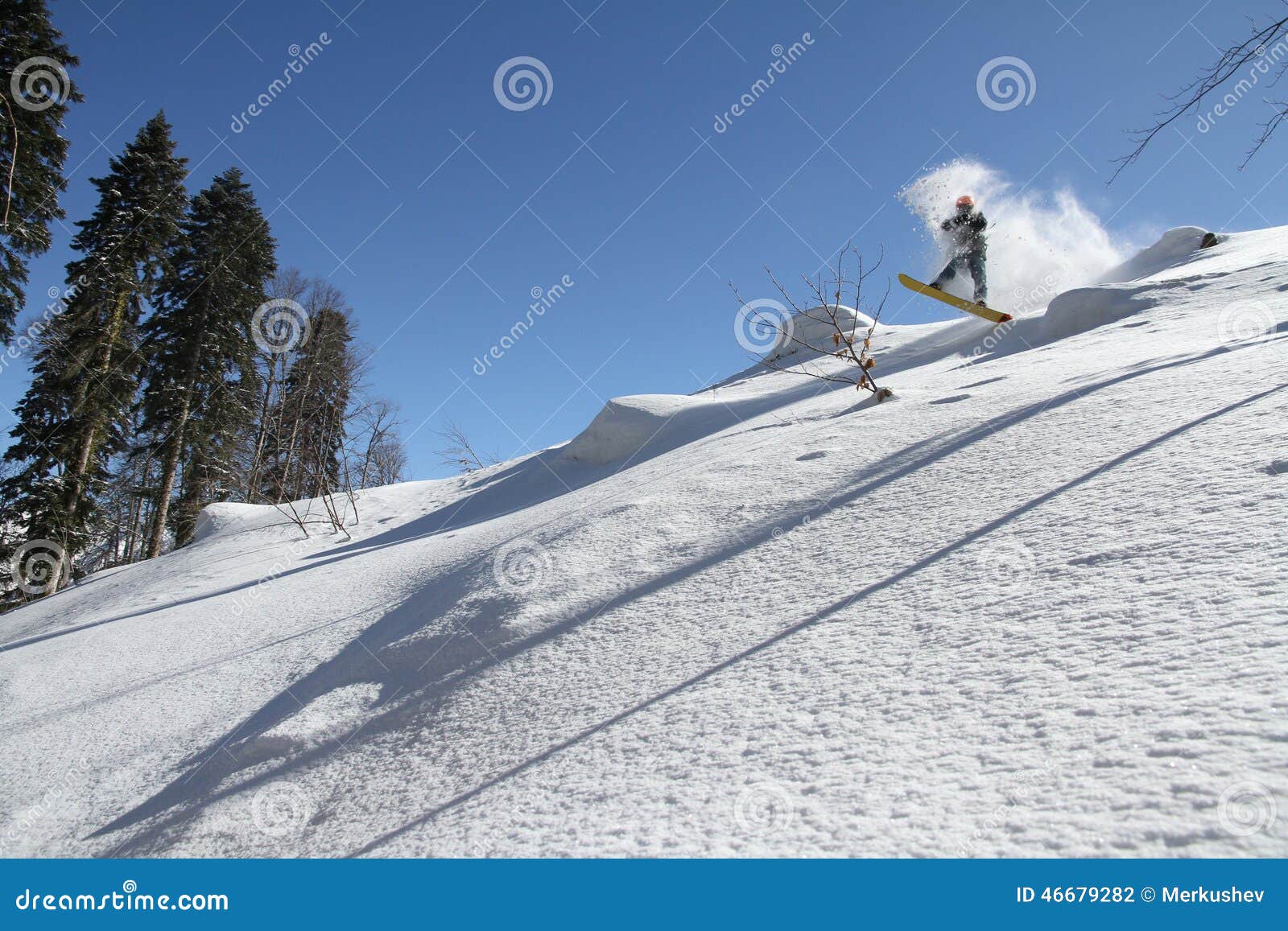 Snowboard freerider stock photo. Image of freestyle, downhill - 46679282