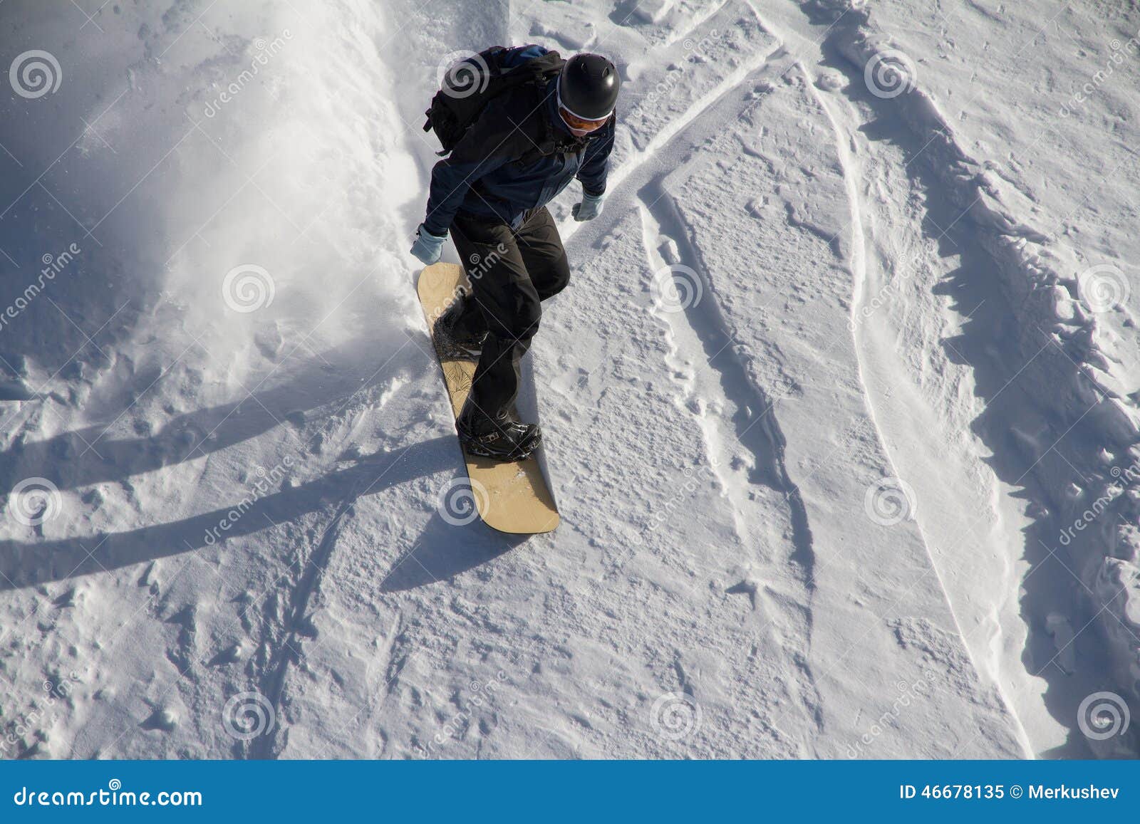 Snowboard Freerider in the Mountains Stock Image - Image of freestyle ...