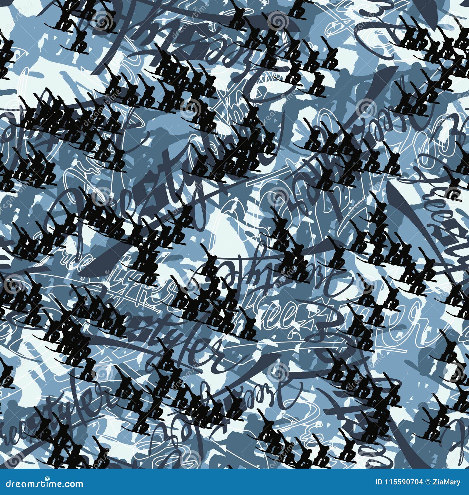 Snowboard Freestyle Camouflage Abstract Background Stock Vector ...