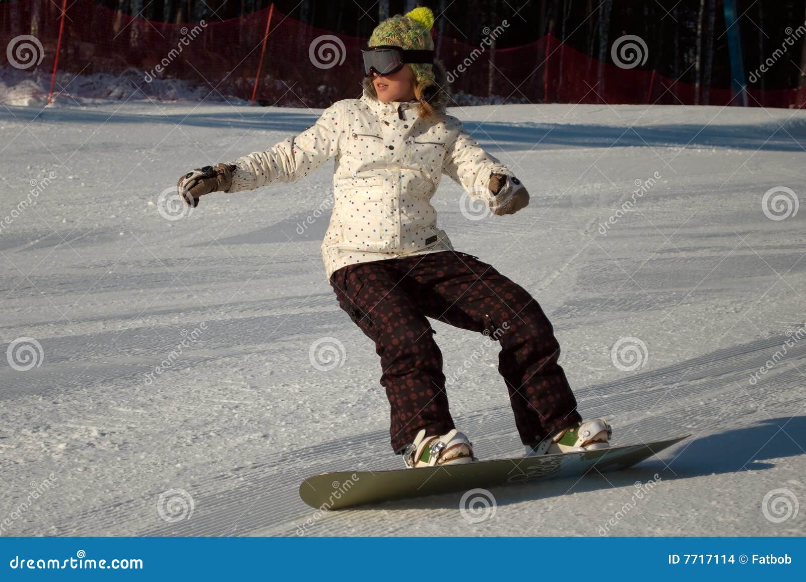 Snowboard girl stock photo. Image of woman, riders, snowboard - 7717114