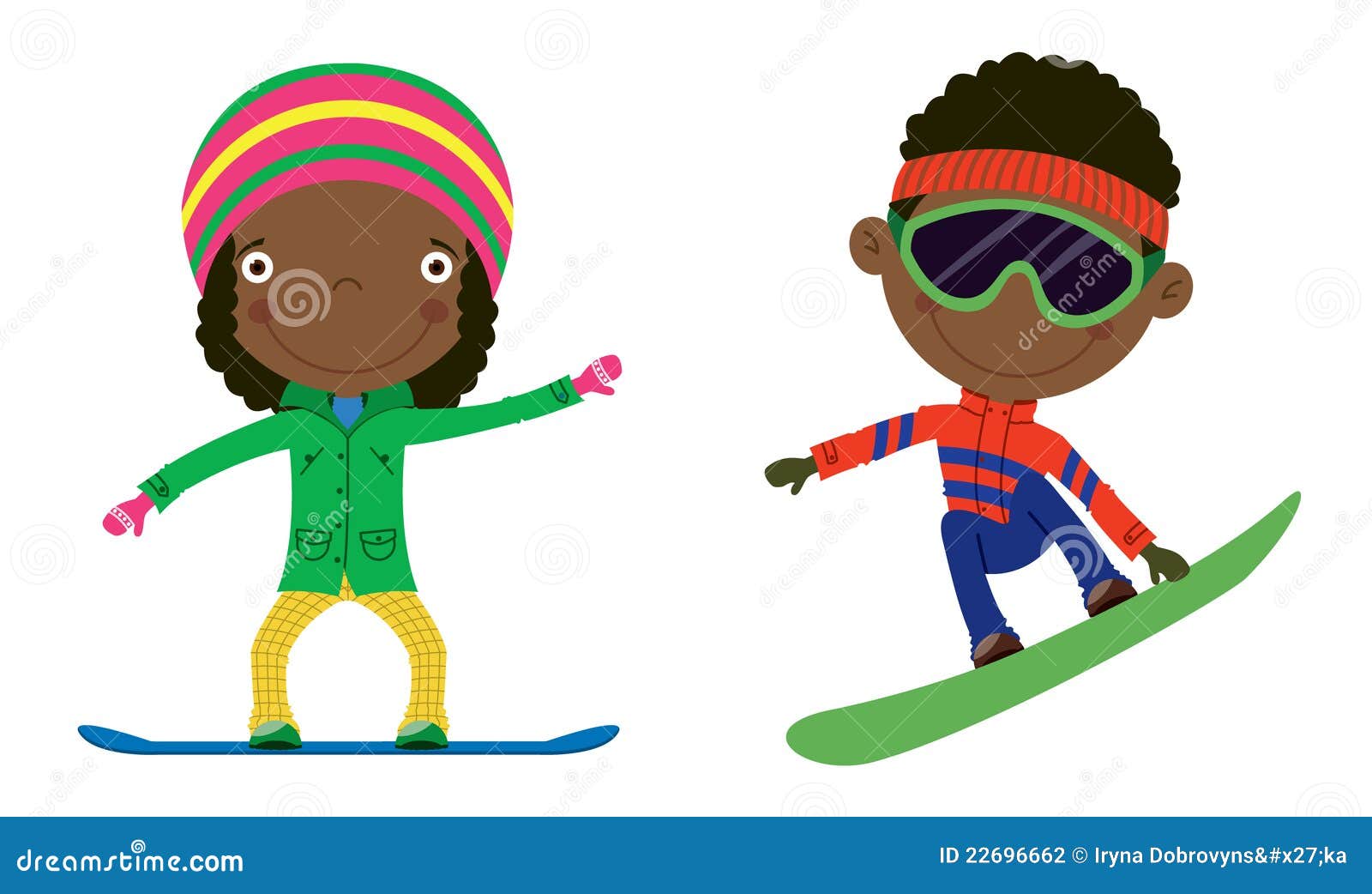 Snowboard kids stock vector. Illustration of adventure - 22696662
