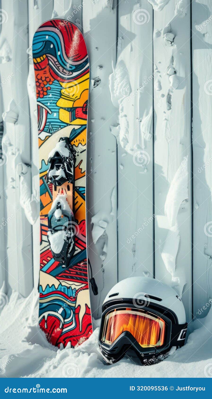 Snowboard with Modern Graphic Design. Generative Ai Stock Illustration ...
