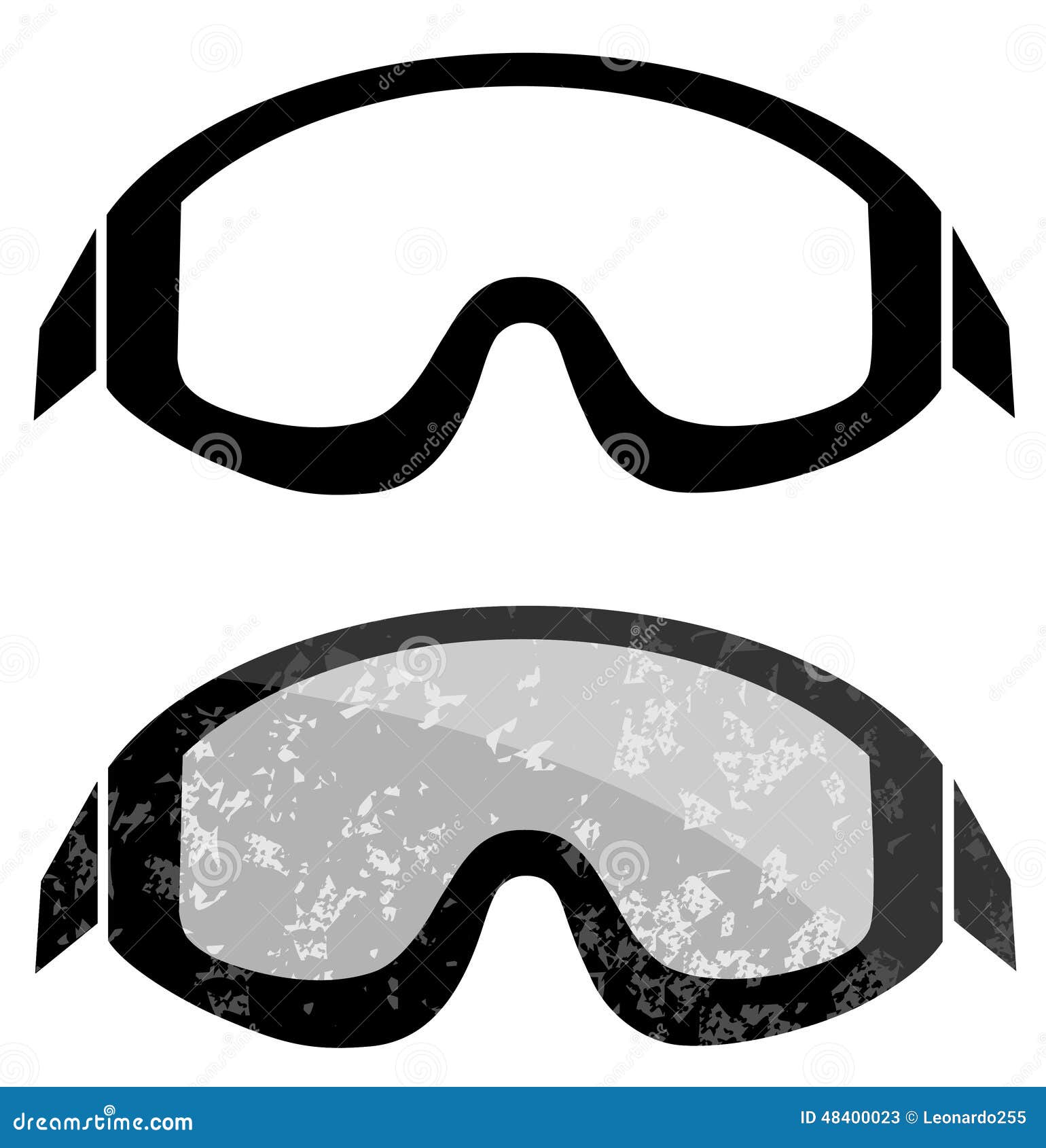 Snowboard ski goggles stock vector. Illustration of grunge - 48400023
