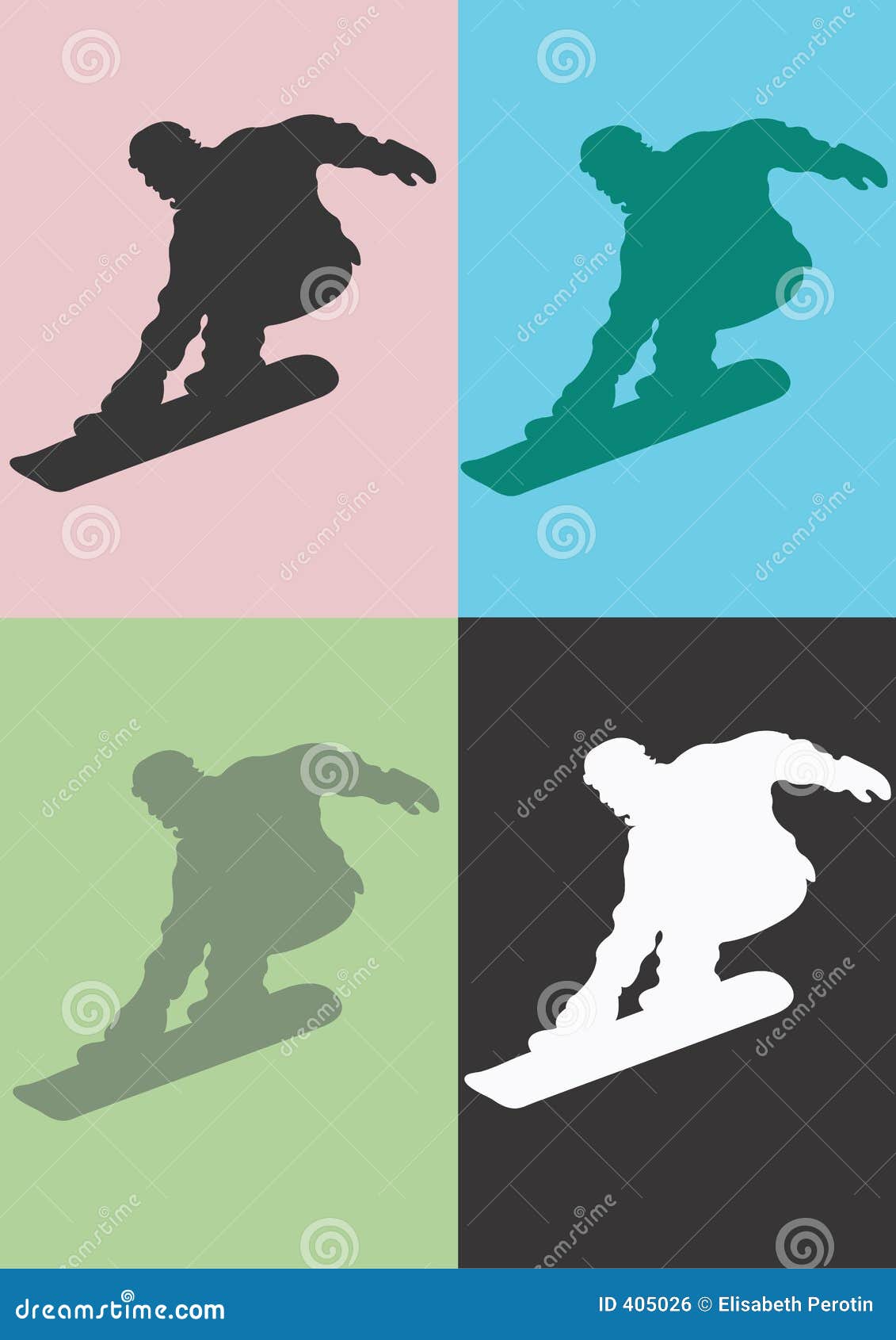 Snowboarder stock illustration. Illustration of jump, shadow - 405026