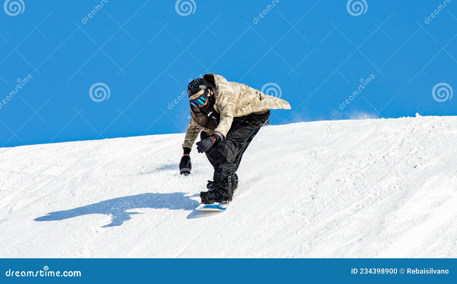 Snowboarder in Action on the Track Stock Photo - Image of aerobatics ...
