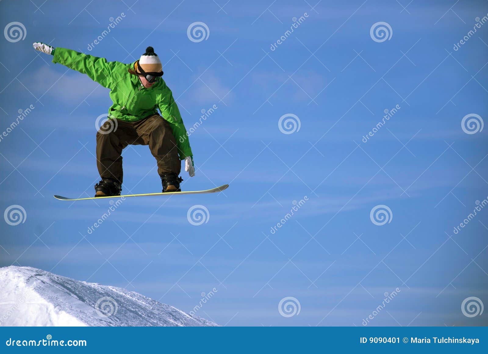 Snowboarder in the Air stock image. Image of color, freeriding - 9090401