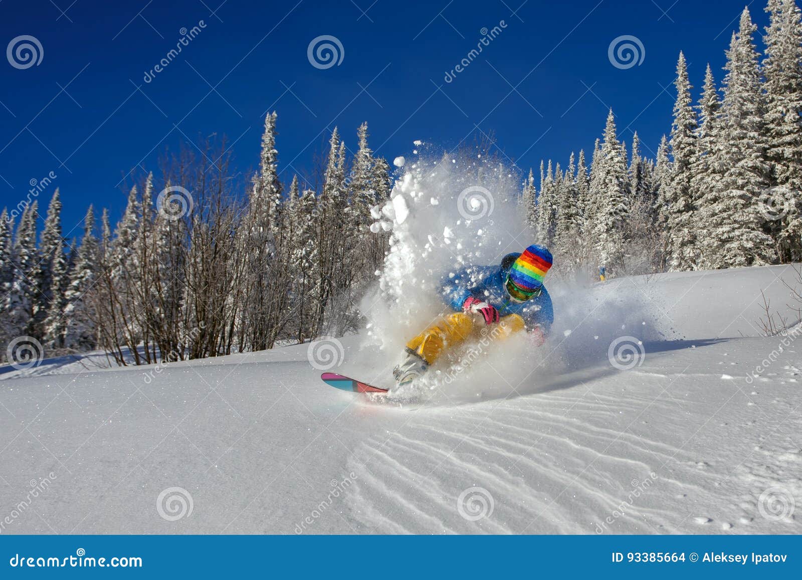 Snowboarder Doing a Toe Side Carve Stock Photo - Image of cold, lift ...