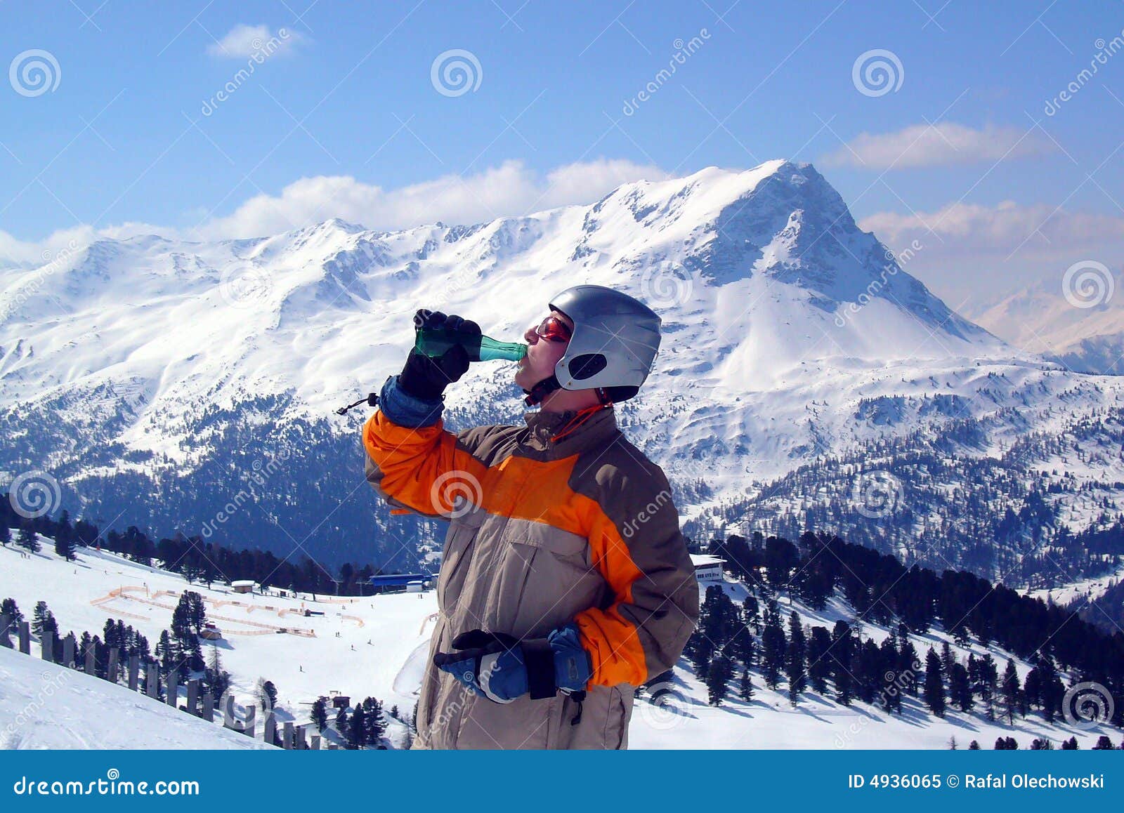 Snowboarder Drinking Mineral Water Stock Image - Image of healthy ...