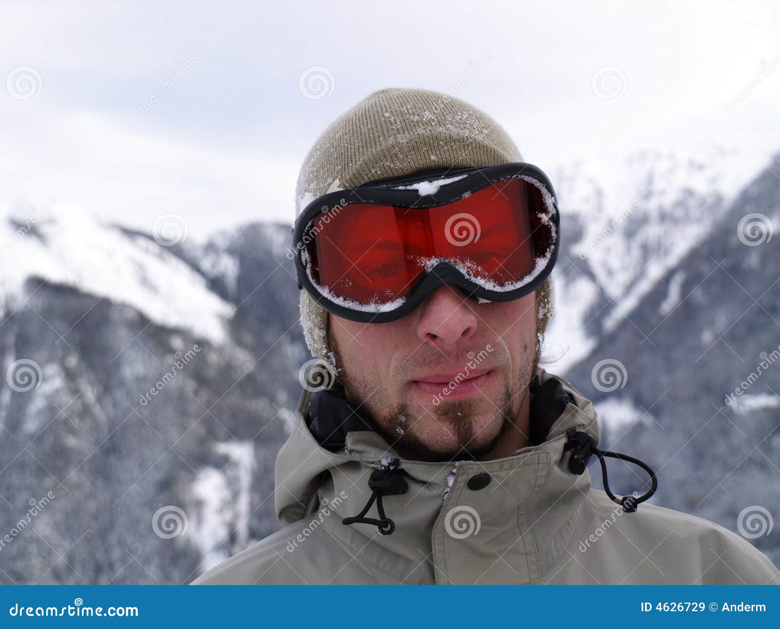 Snowboarder Face stock image. Image of outdoors, downhill - 4626729