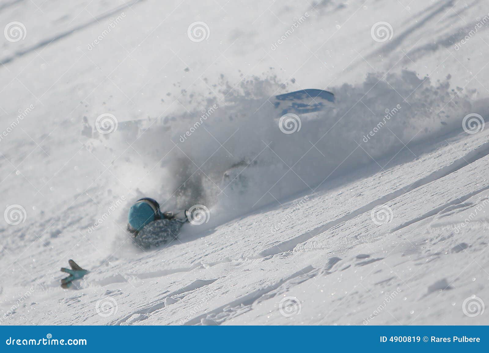Snowboarder falling stock image. Image of cool, extreme - 4900819