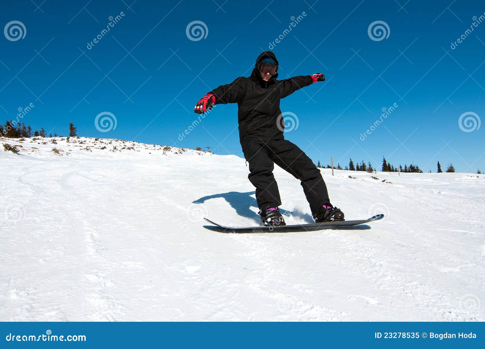 Snowboarder on the go stock image. Image of lifestyle - 23278535