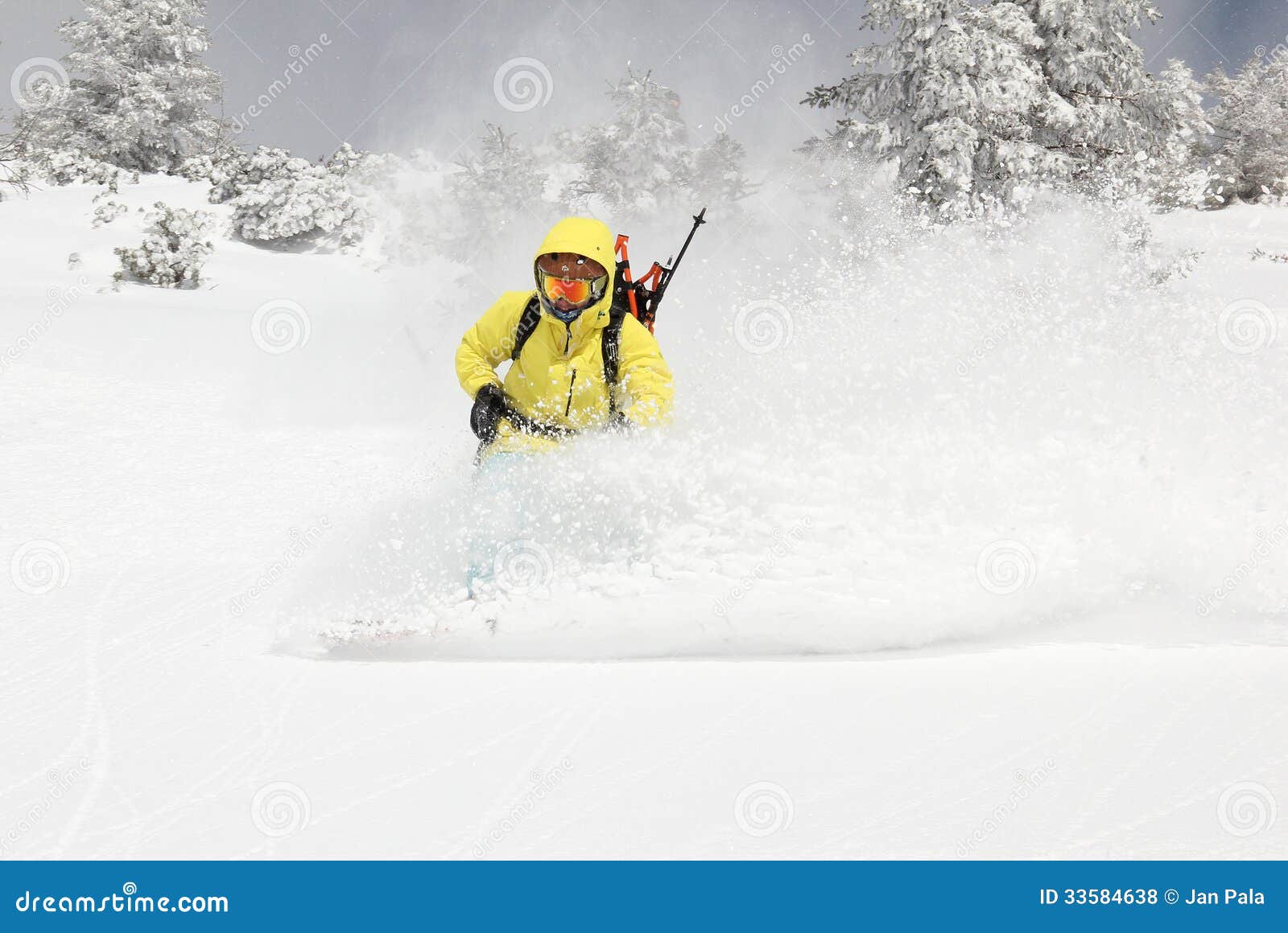 Snowboarder on the hill stock photo. Image of extreme - 33584638