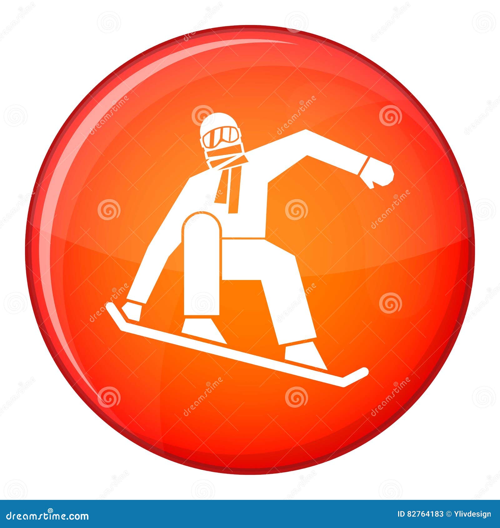 Snowboarder Icon, Flat Style Stock Vector - Illustration of cold, cool ...