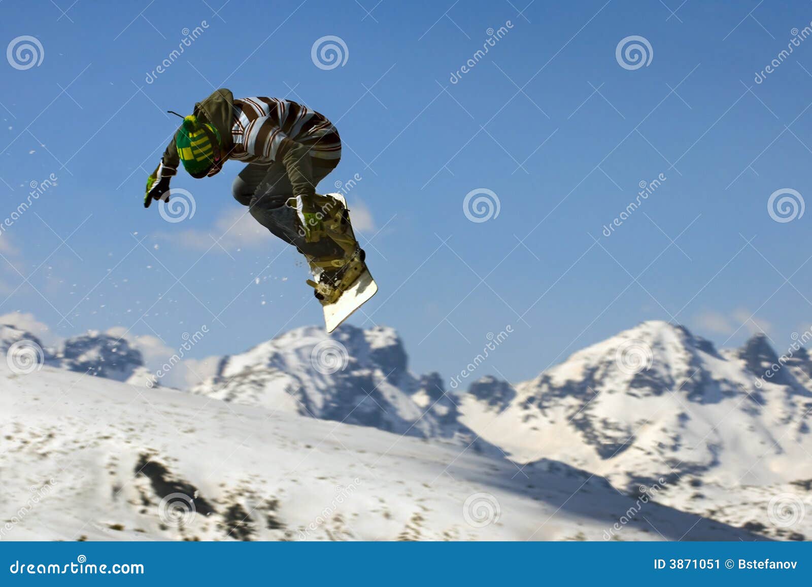 Snowboarder jump stock image. Image of lifestyles, snowboarder - 3871051