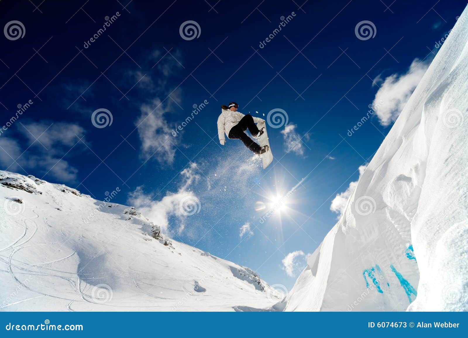 Snowboarder jump stock image. Image of extreme, alpine - 6074673