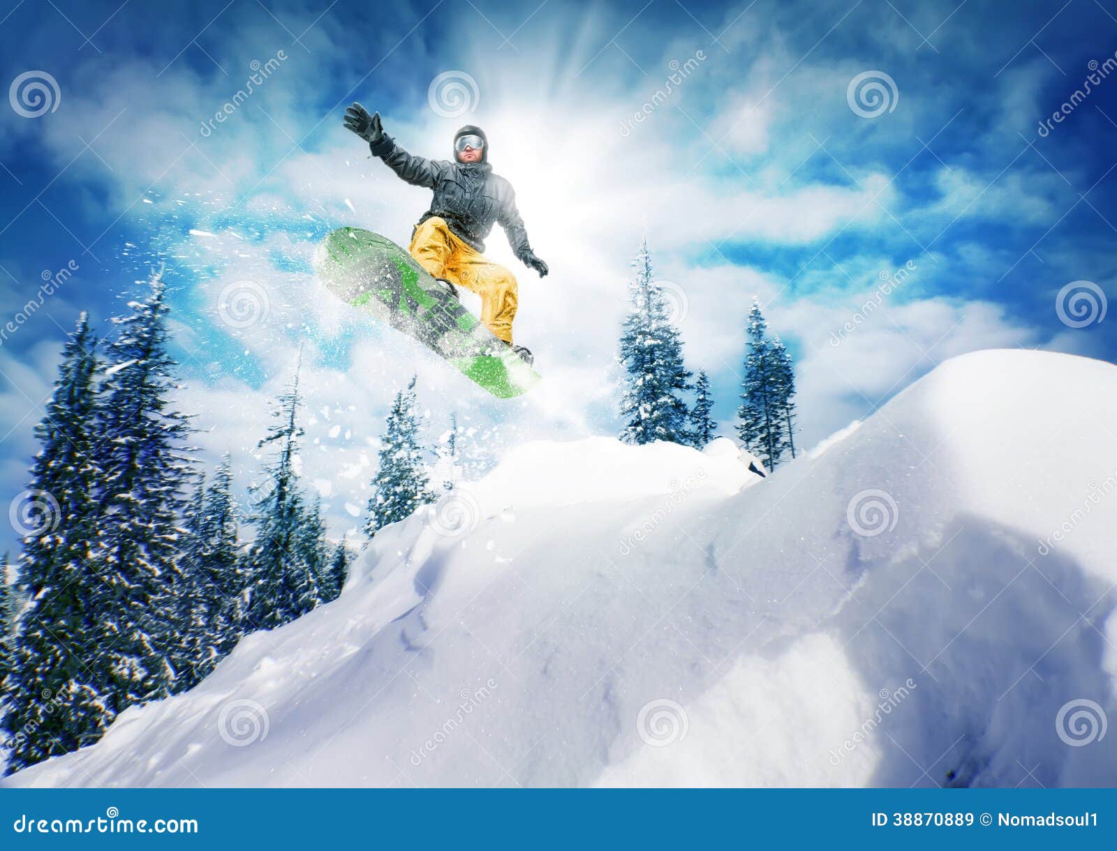 Snowboarder jump stock image. Image of freestyle, recreation - 38870889