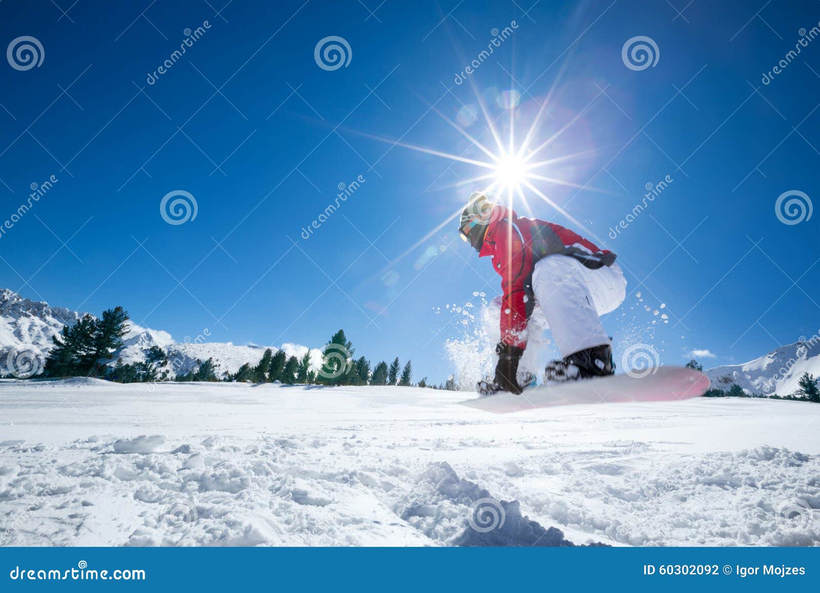 Snowboarder in jump stock photo. Image of adventure, slope - 60302092
