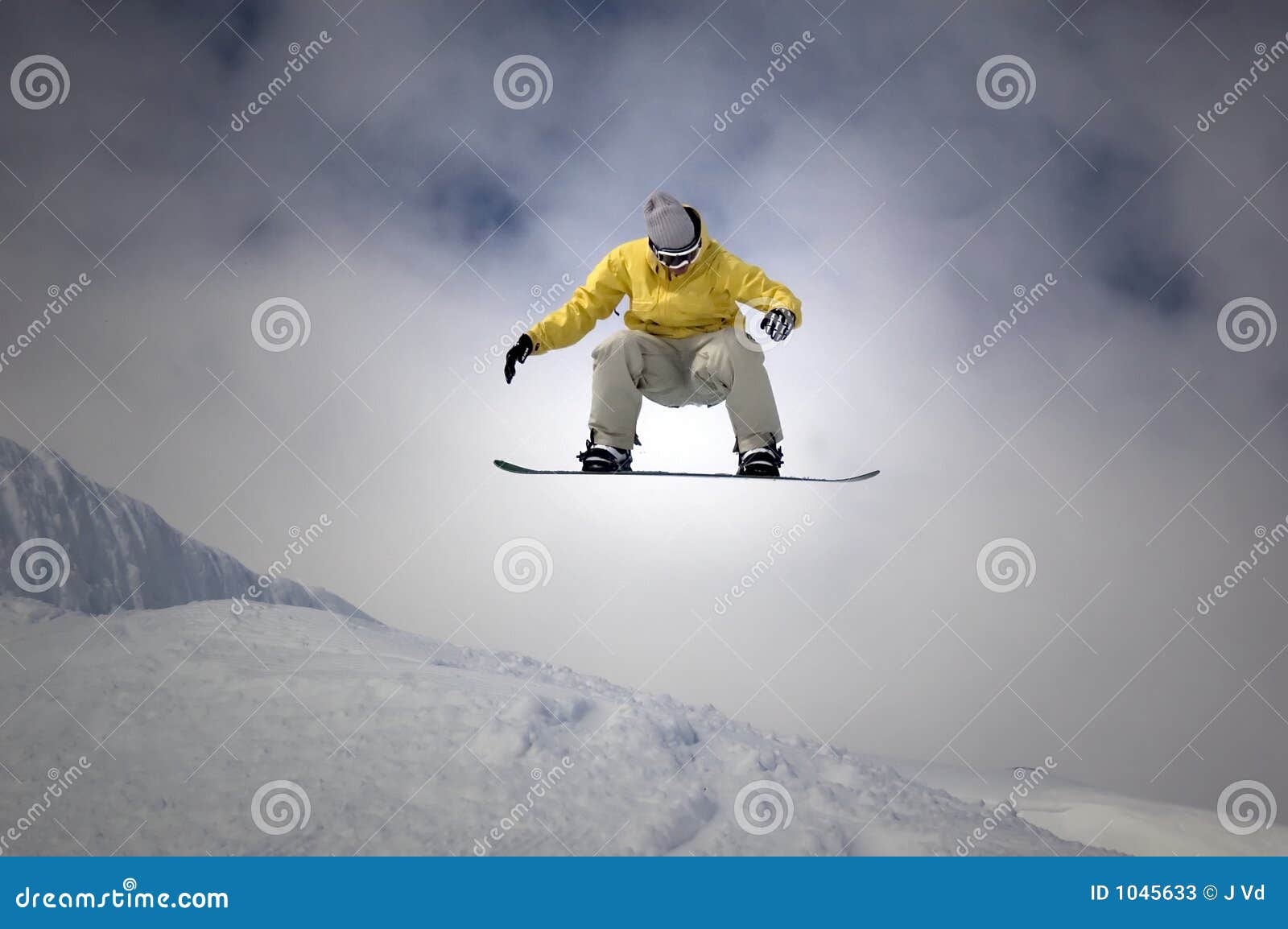 Snowboarder jumping stock image. Image of snowboarding - 1045633