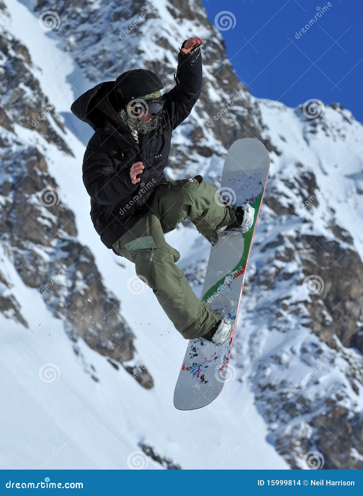 Snowboarder Jumping editorial stock image. Image of daring - 15999814