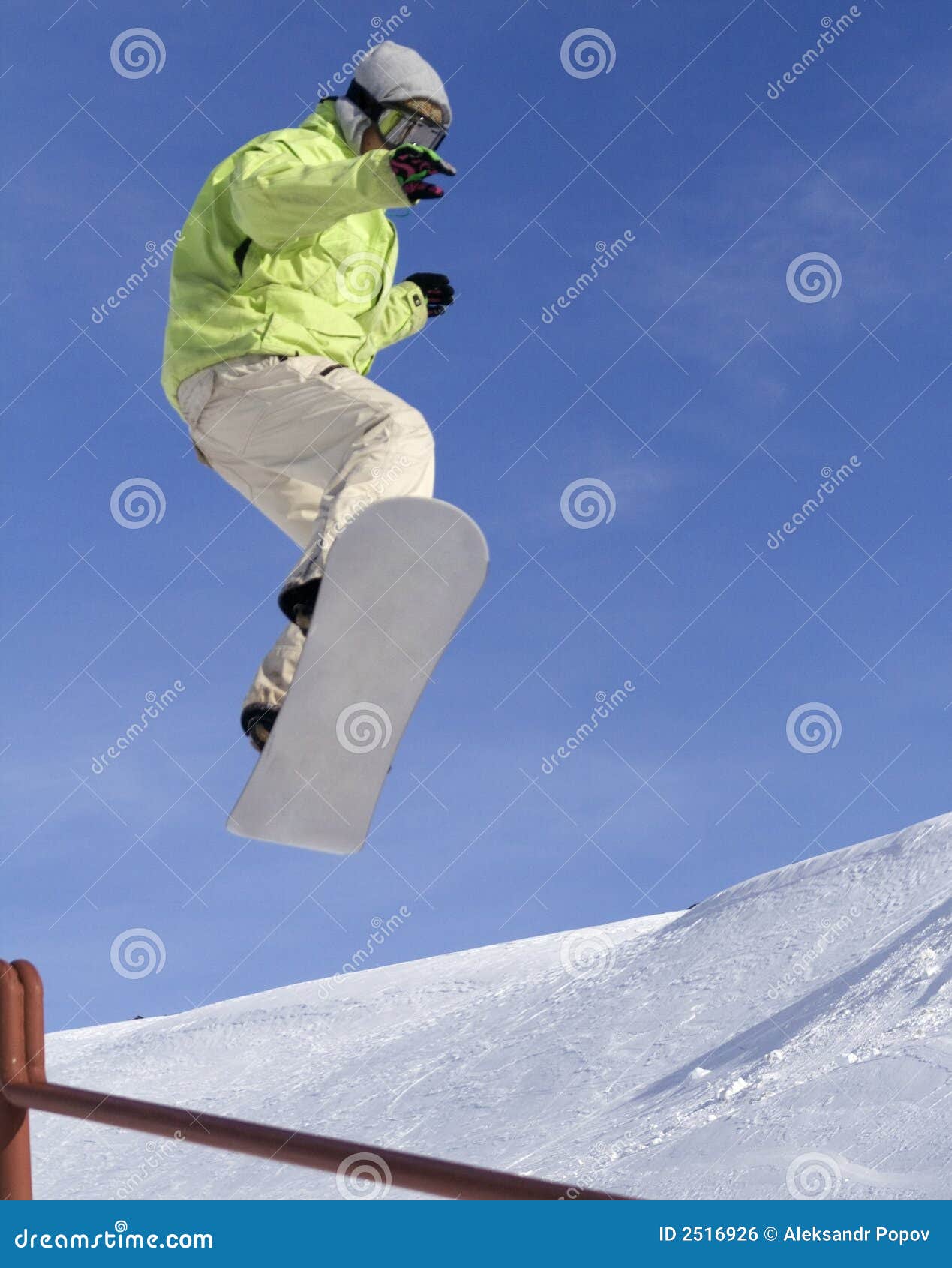 Snowboarder jumping stock photo. Image of female, outside - 2516926