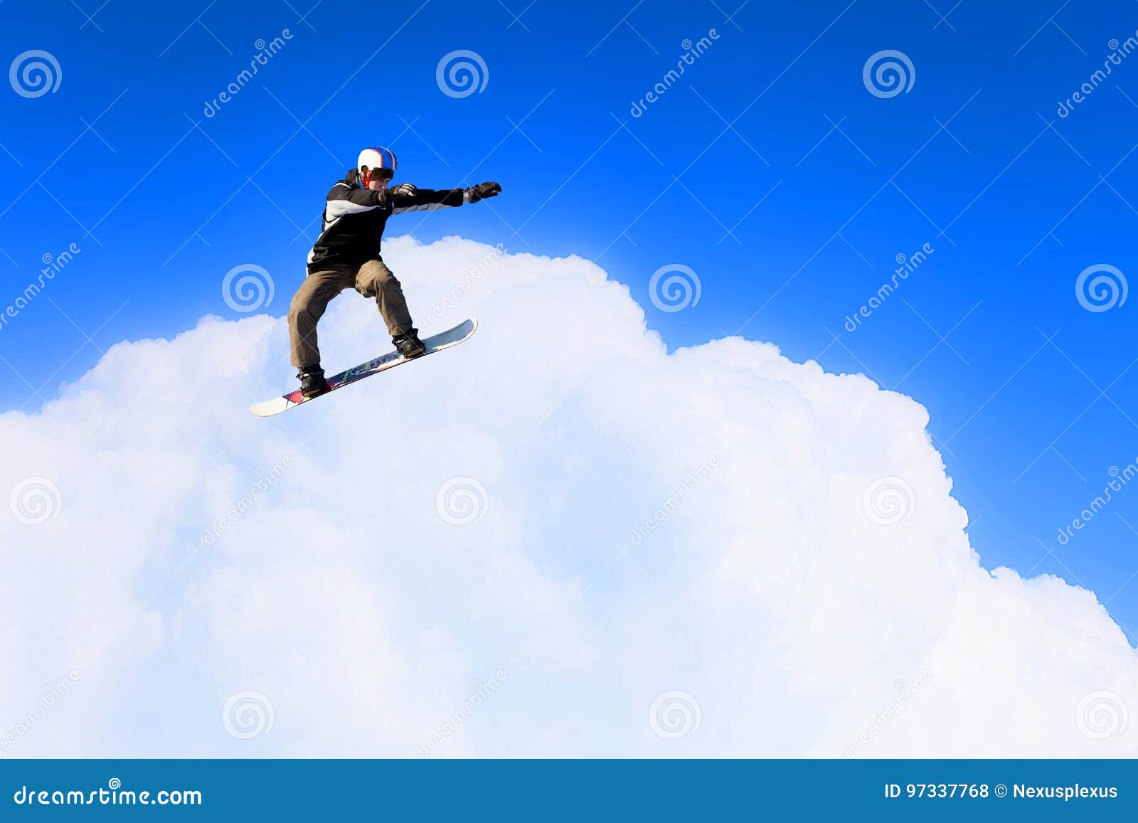 Snowboarder making jump stock photo. Image of snowboard - 97337768