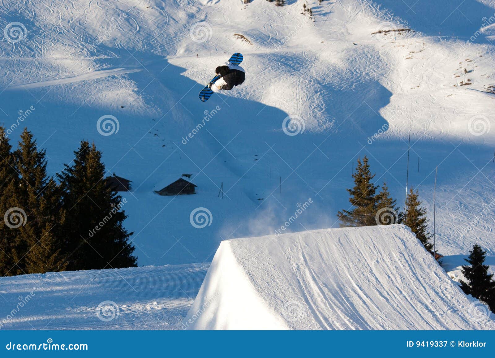 Snowboarder Performing a Freestyle Jump Stock Image - Image of canton ...