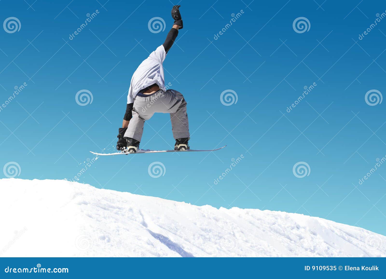 Snowboarder Performing Jump Stock Image - Image of extreme ...