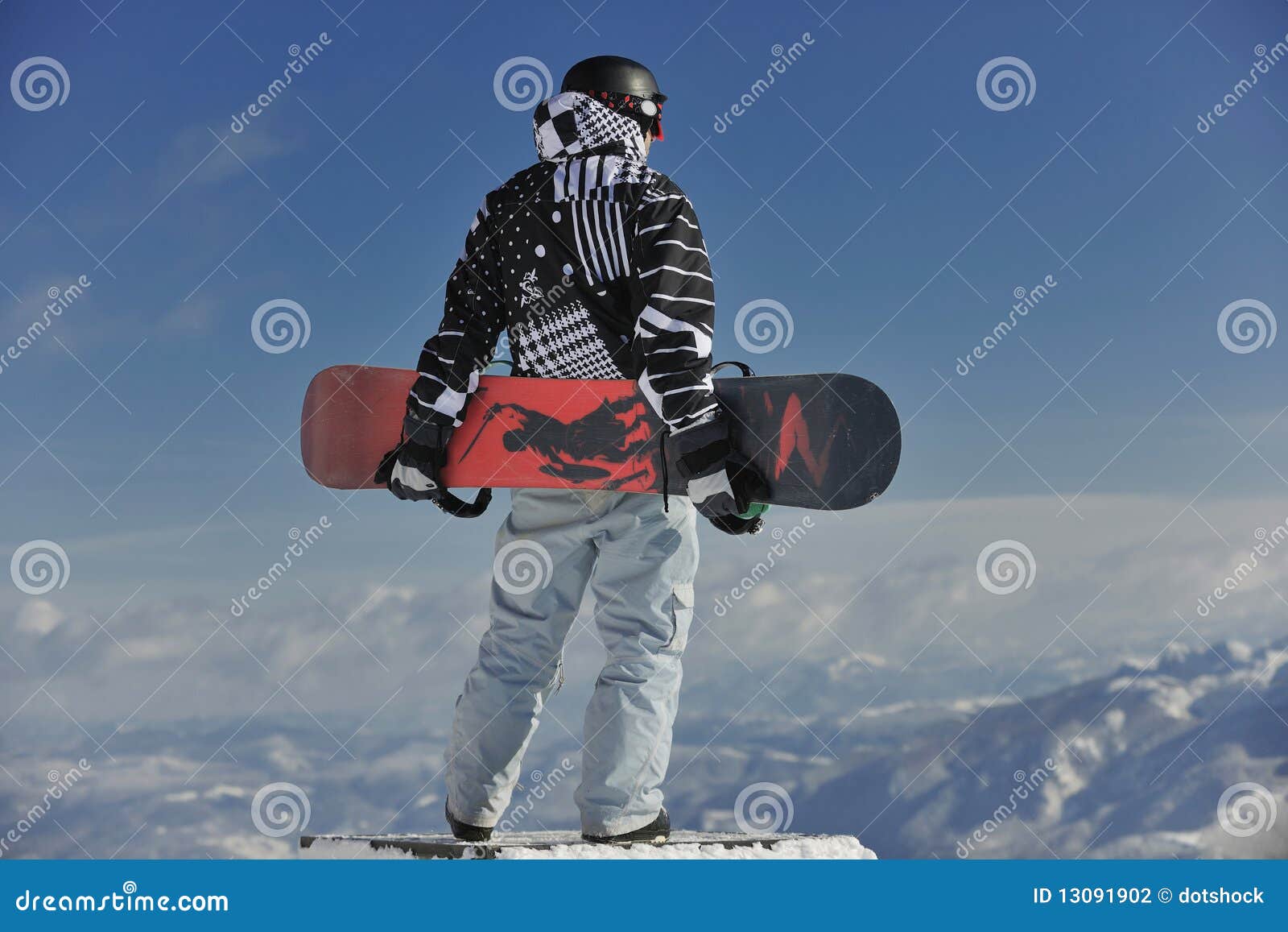 Snowboarder portrait stock photo. Image of portrait, horizontal - 13091902