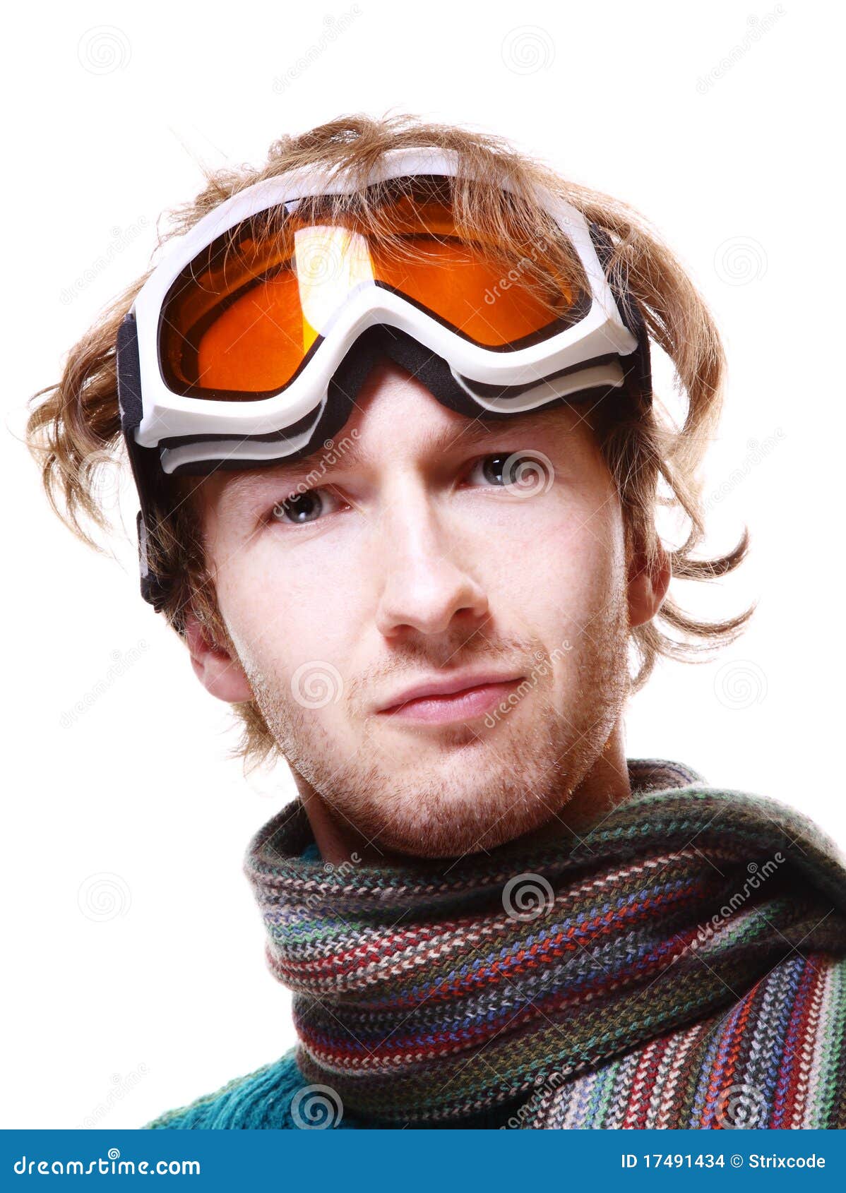 Snowboarder portrait stock photo. Image of face, equipment - 17491434