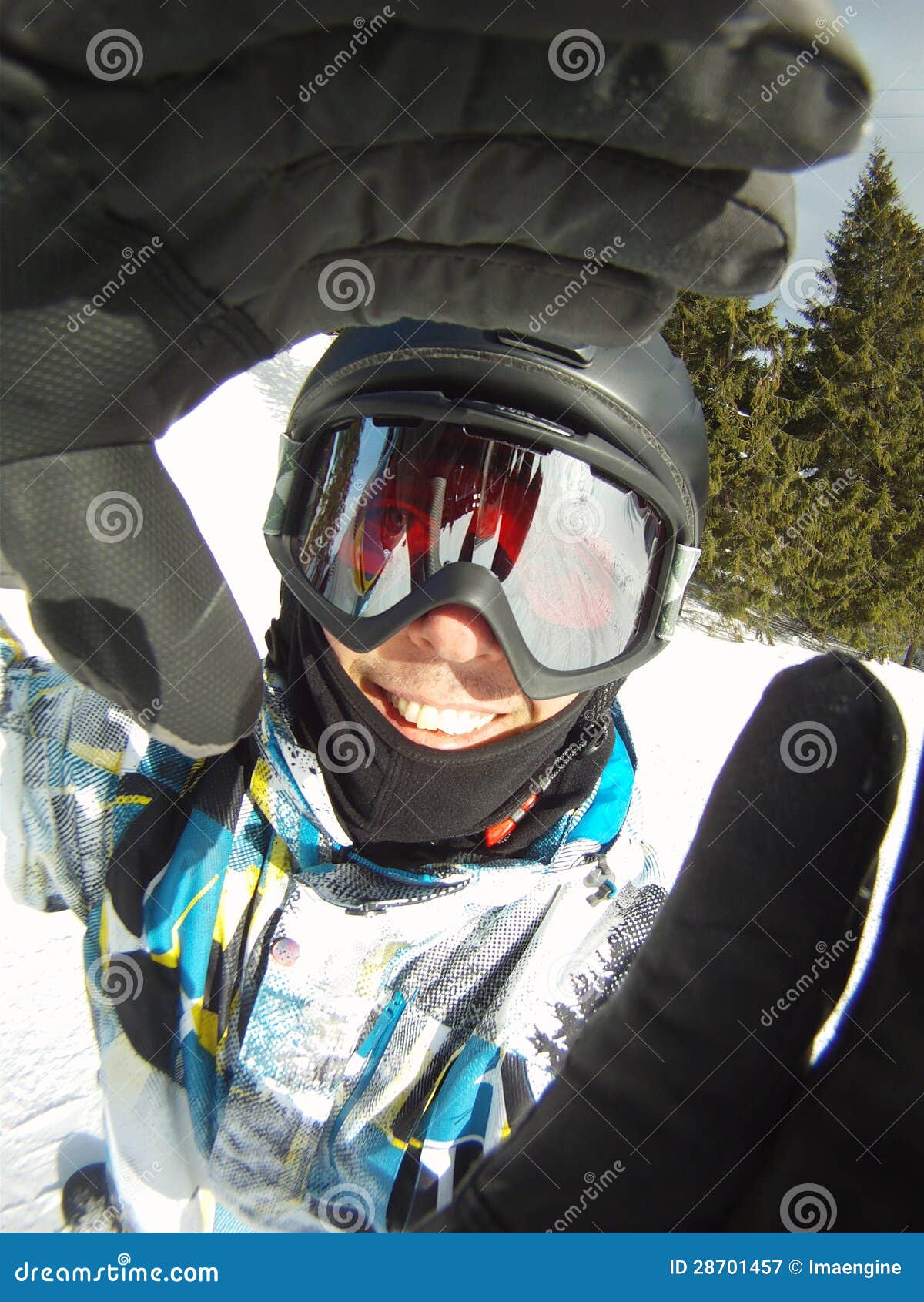 Snowboarder portrait stock image. Image of edge, boarder - 28701457