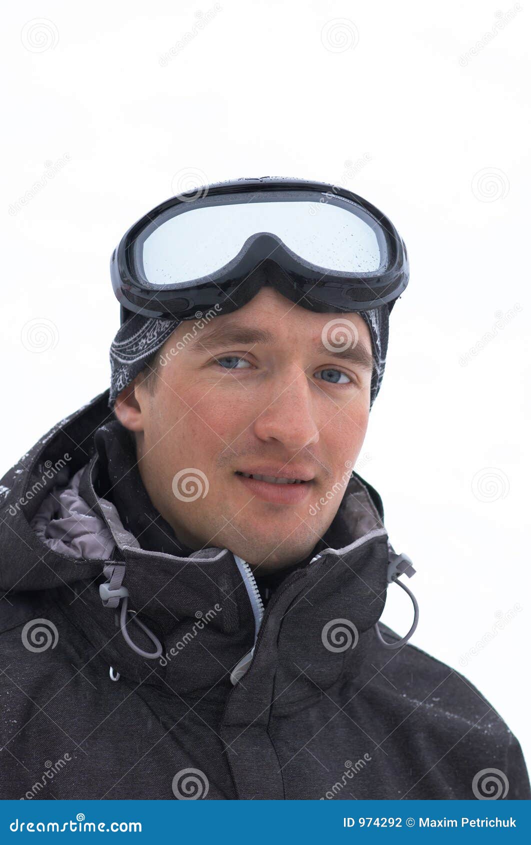 Snowboarder portrait stock photo. Image of competition - 974292