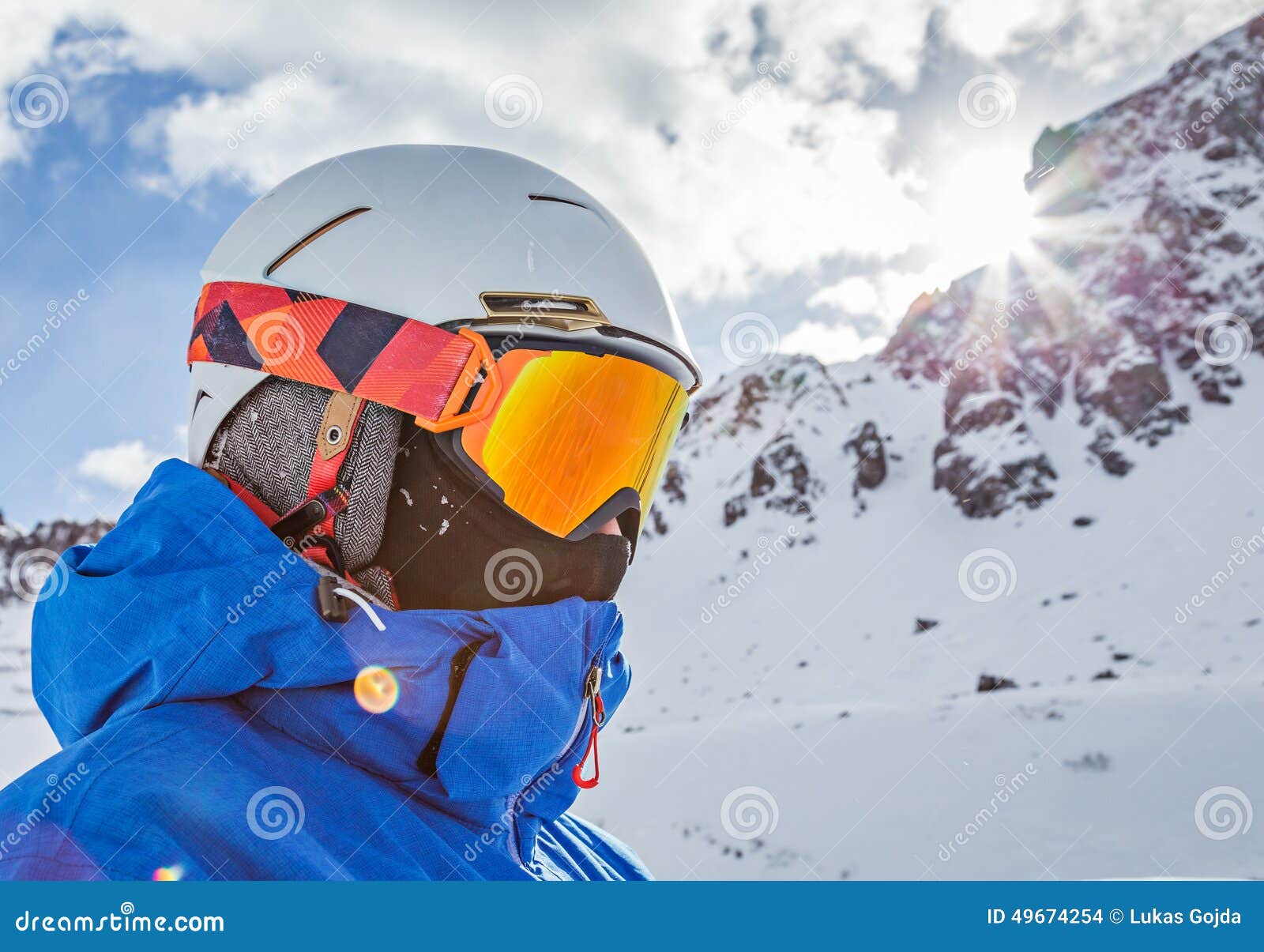 Snowboarder portrait stock photo. Image of white, lifestyle - 49674254