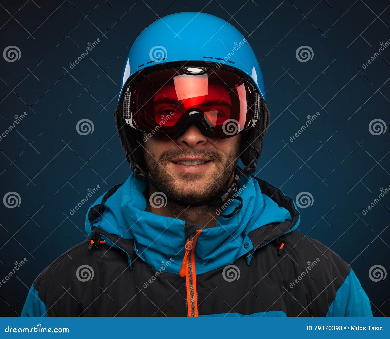 Snowboarder portrait stock photo. Image of masculine - 79870398