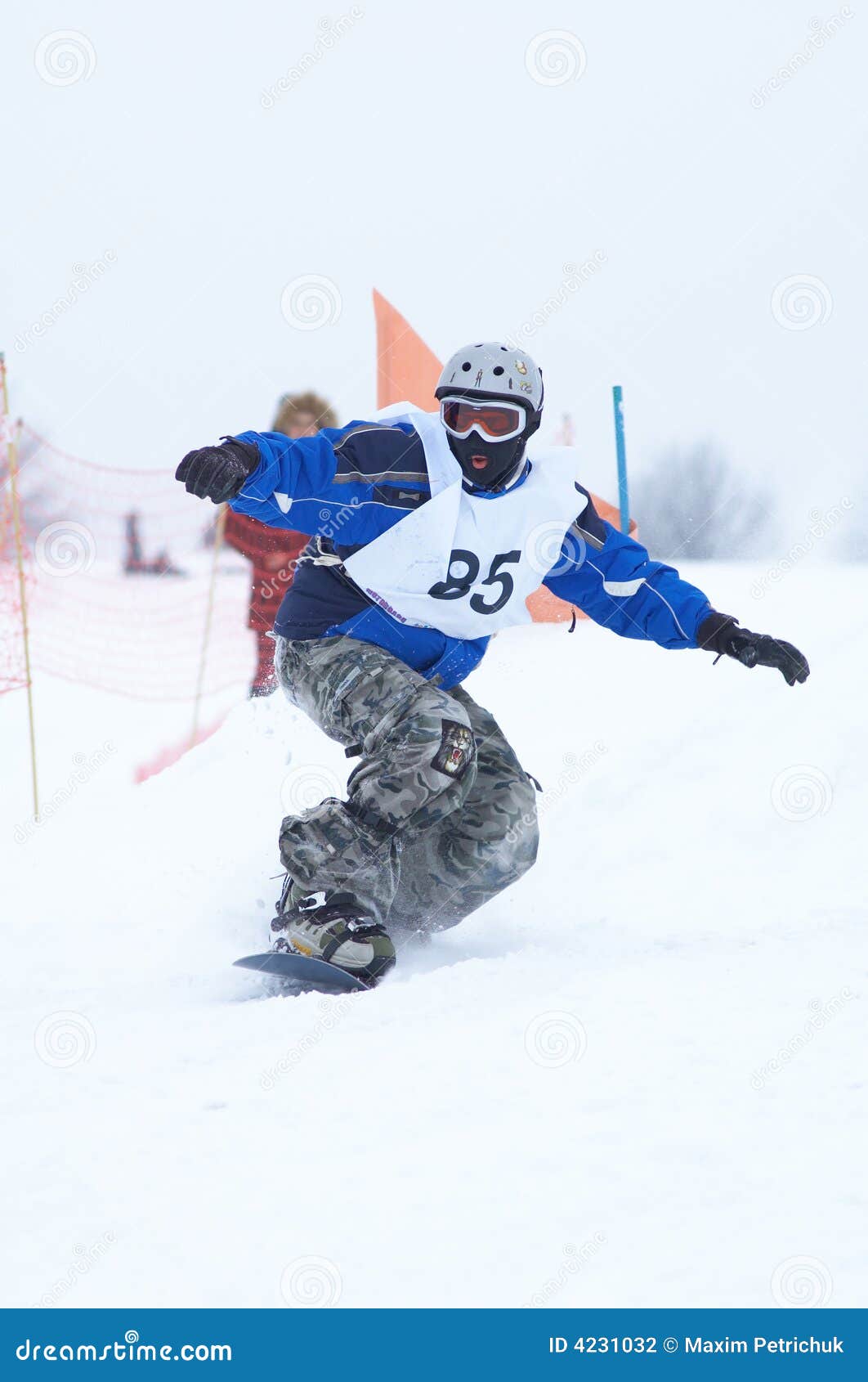 Snowboarder in race editorial photography. Image of activity - 4231032